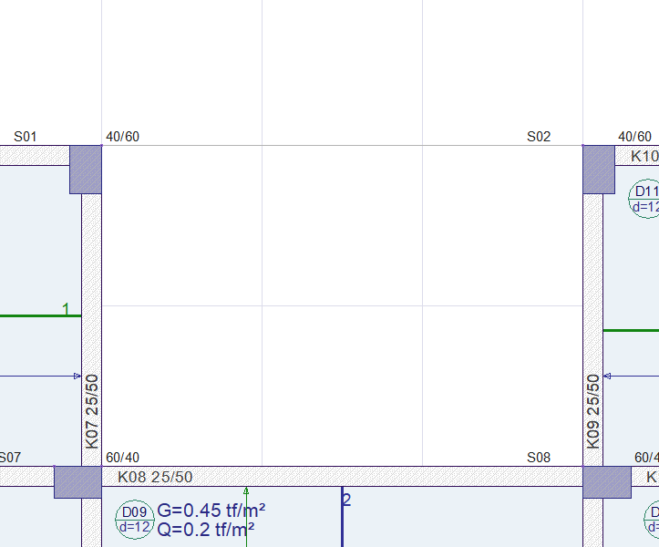 Drawing a Continuous Slab Edge