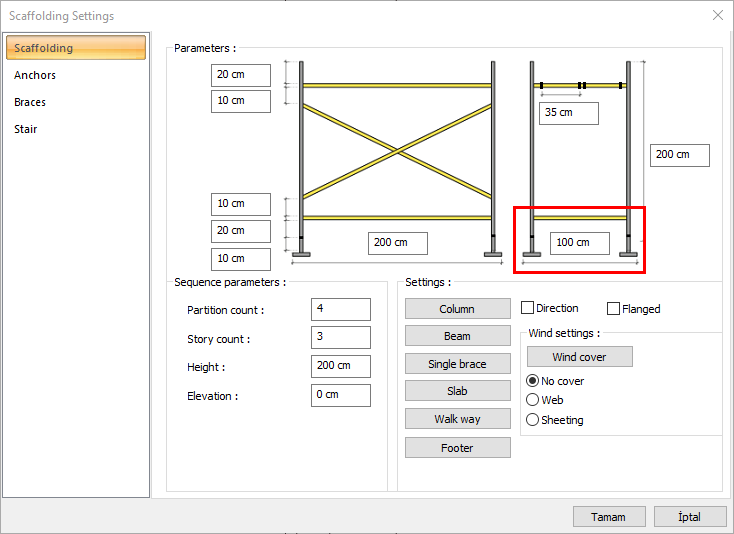 Setting Partition Width