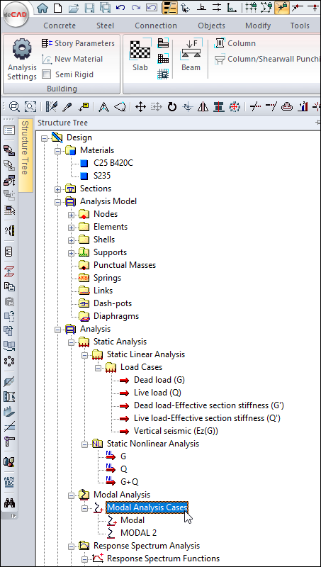 Modal Analysis Case