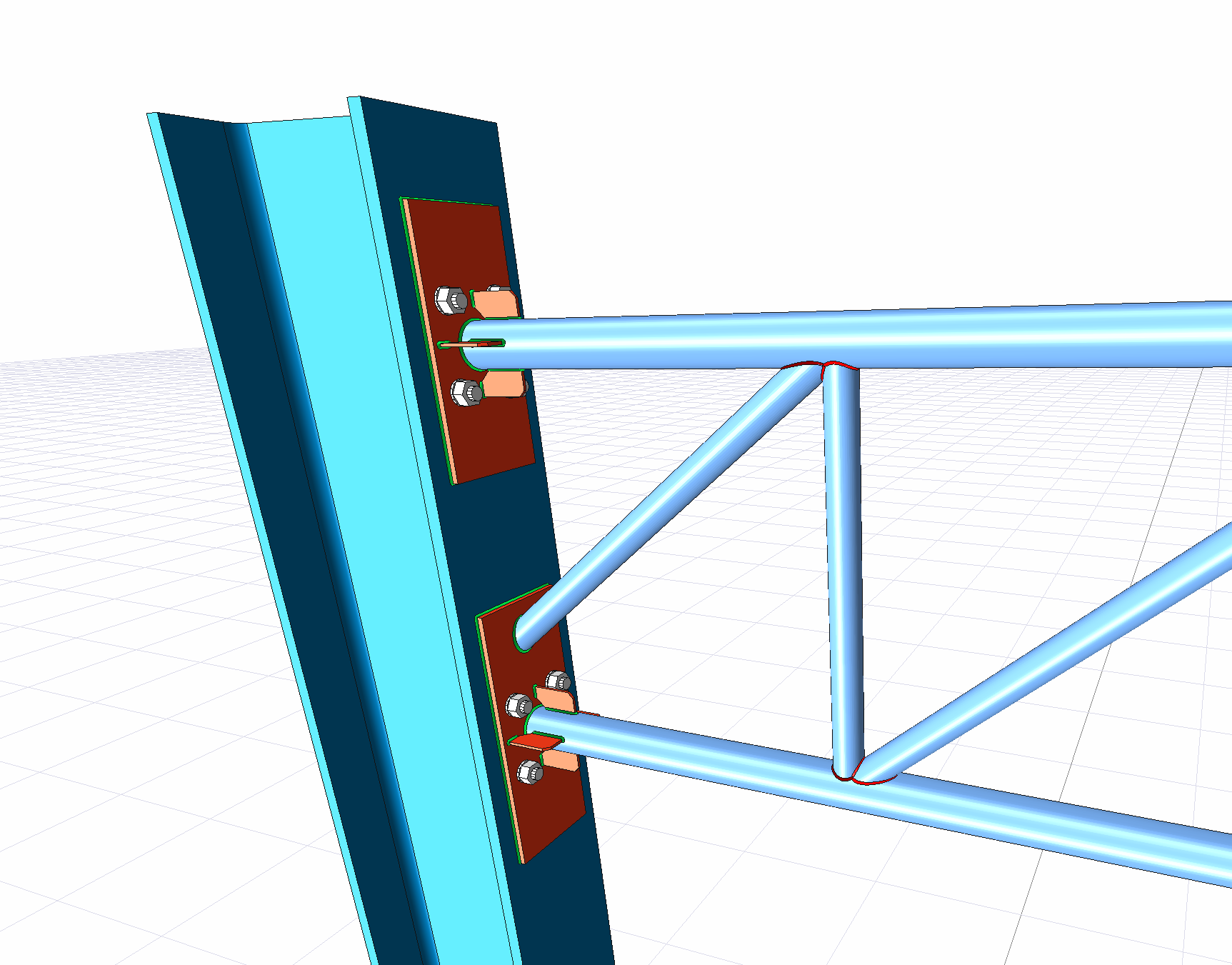 Defining End Plate Truss Connection For Box/Tube