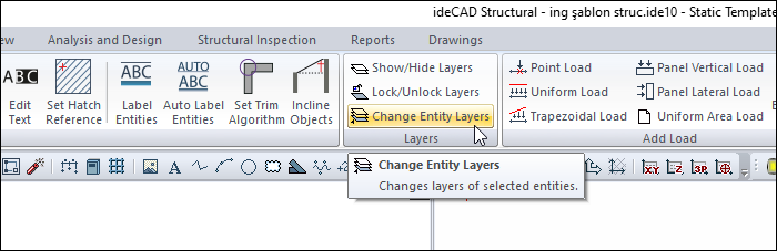 Change Entity Layer