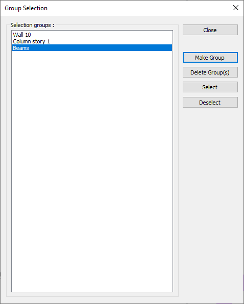 Selection Group List