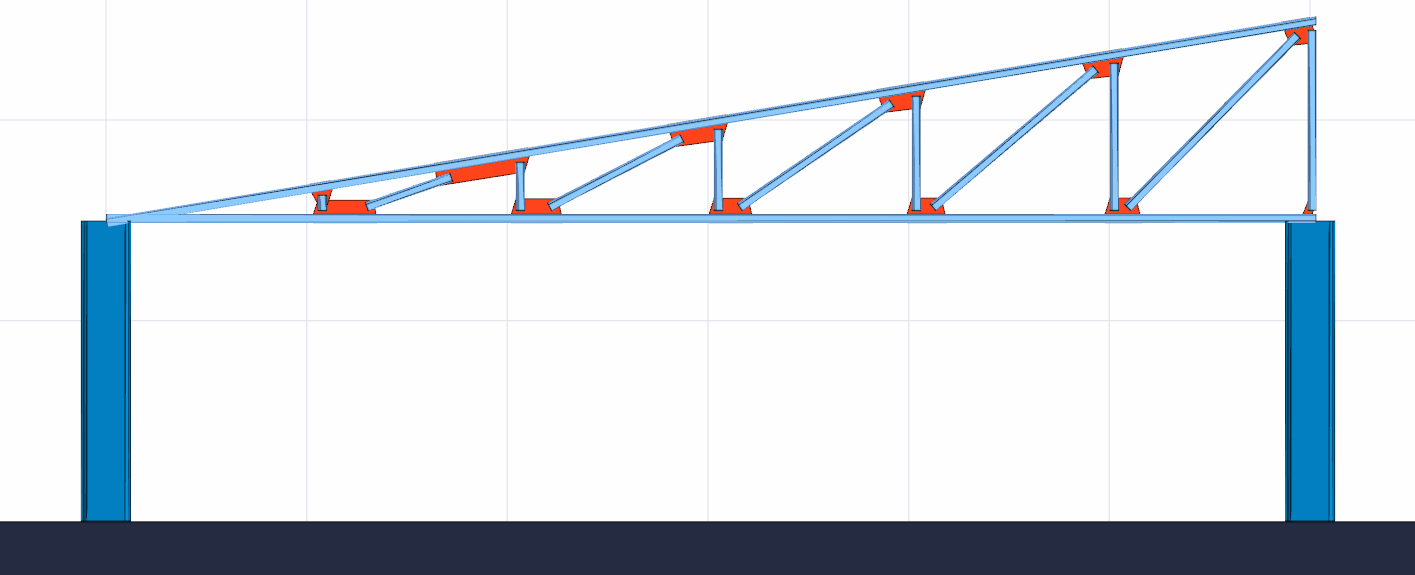 Triangular Sloping Left Truss