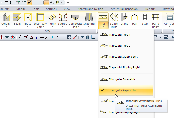 Triangular Asymmetric Truss