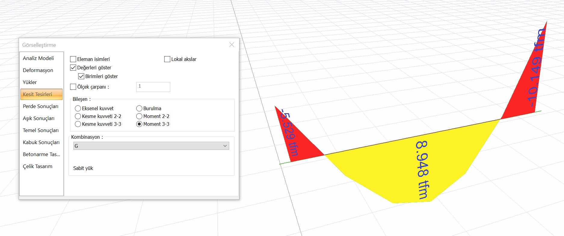 Instantaneous and Time Dependent Deflection Example 2