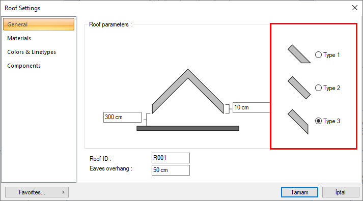 Determining the Eaves Types