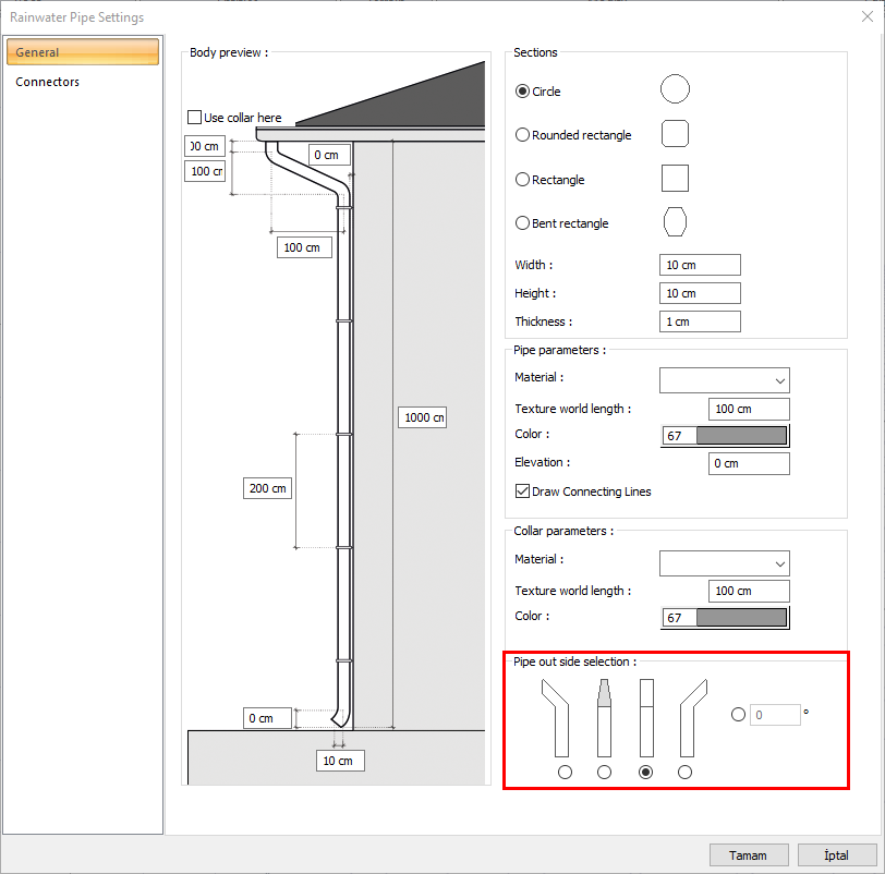 Direction of Rainwater Pipe Fitting