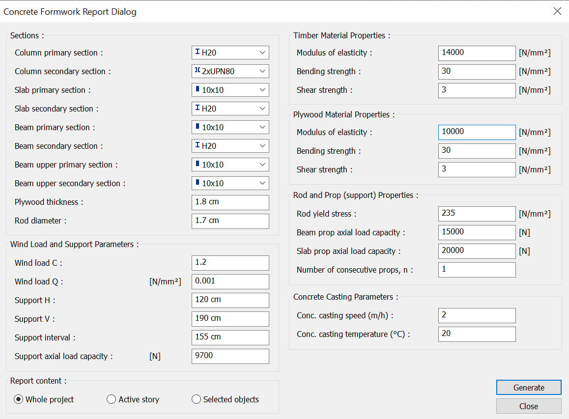 Column Formwork Scaffolding Design Example