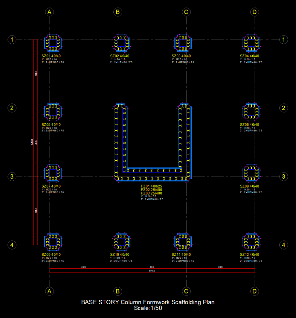 Column Formwork Scaffolding Design Example
