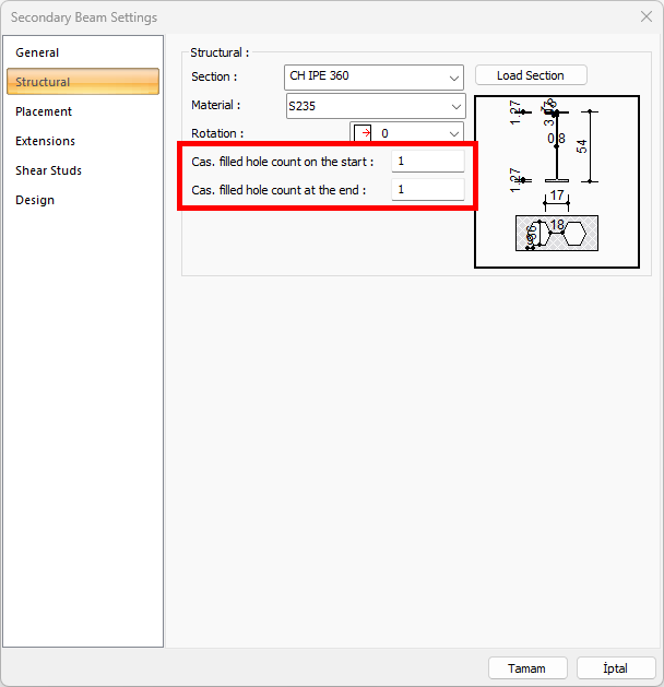 Composite Castellated Beam Strength Not Satisfied