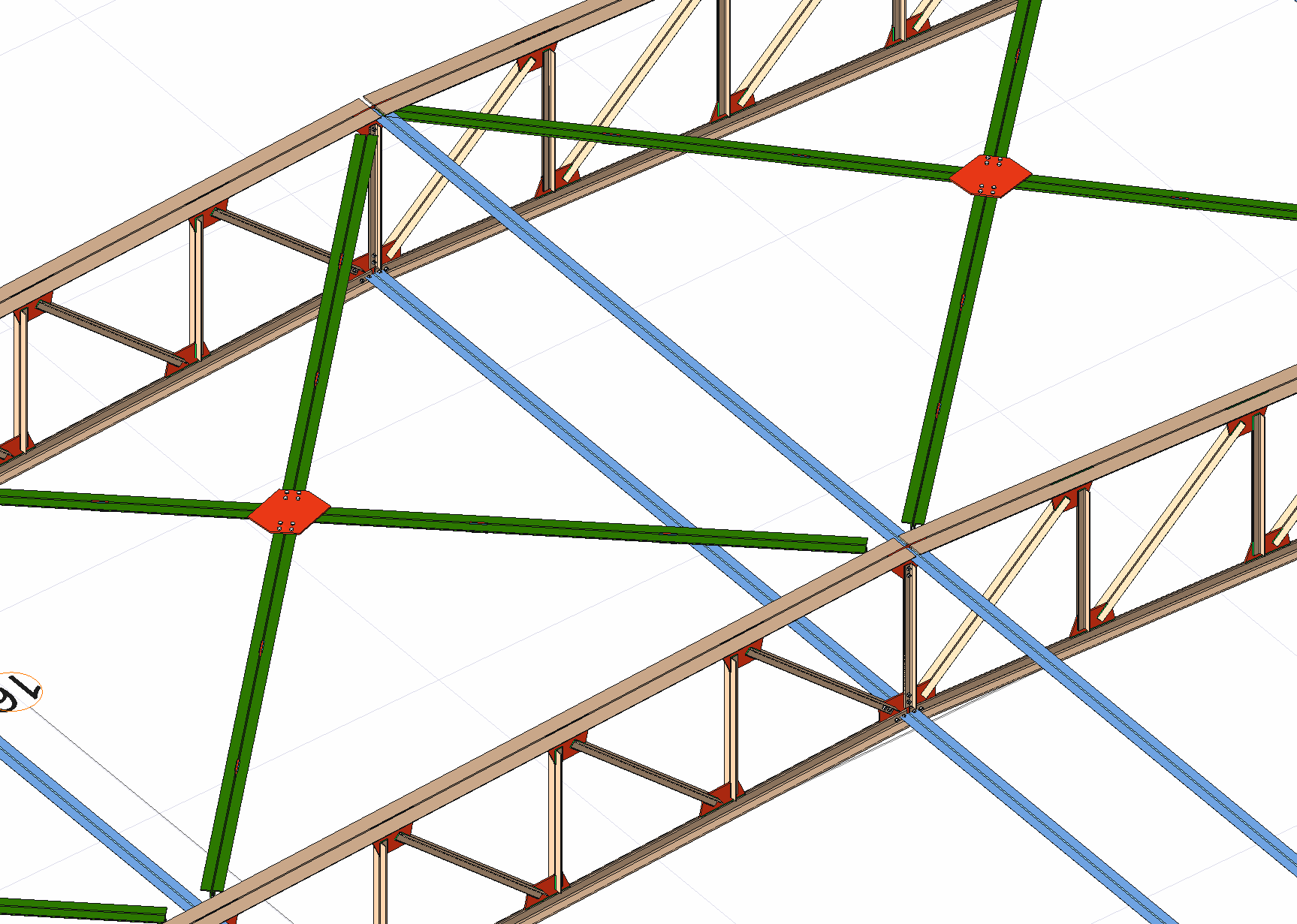 Steel truss slenderness check failure.